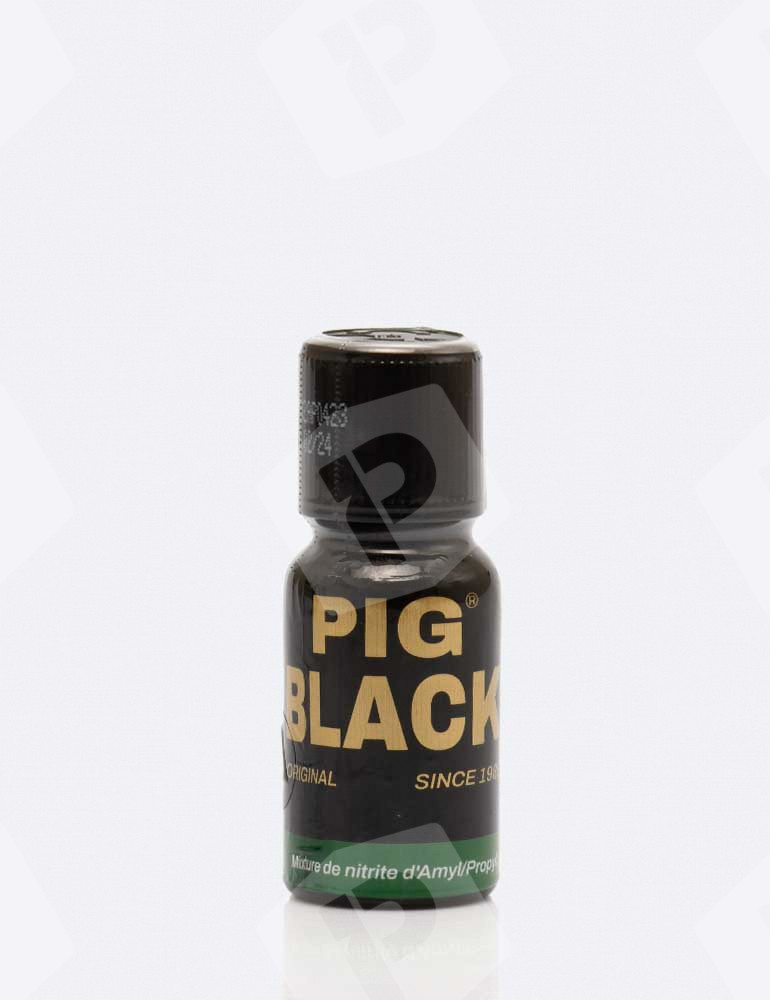 Pack de 5 poppers Pig Black 15 ml - Sensations Strong - Poppers Rapide